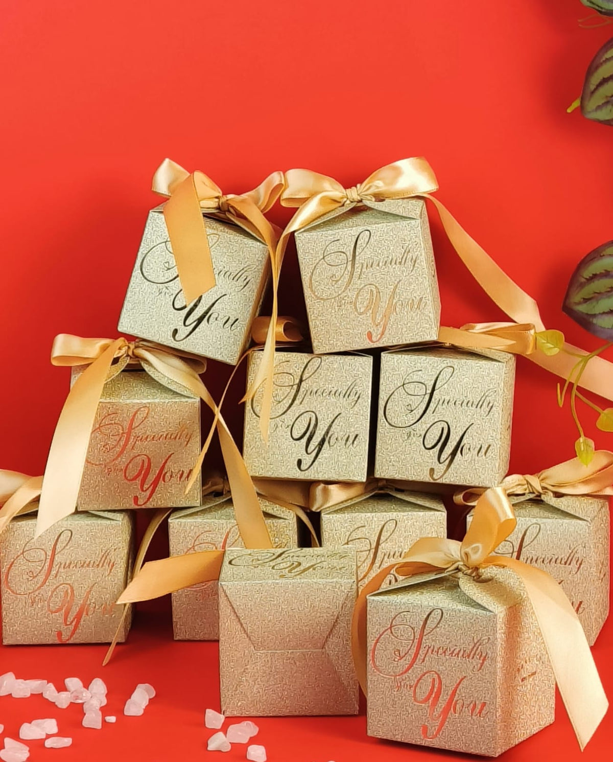 30 Pcs Decorative Folding Square Shape Storage Box for Return Gift, Bi ...