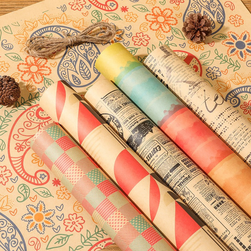 Brown Colour Gift Wrapping Paper Sheets | Bouquet Packing, Craft & DIY ...
