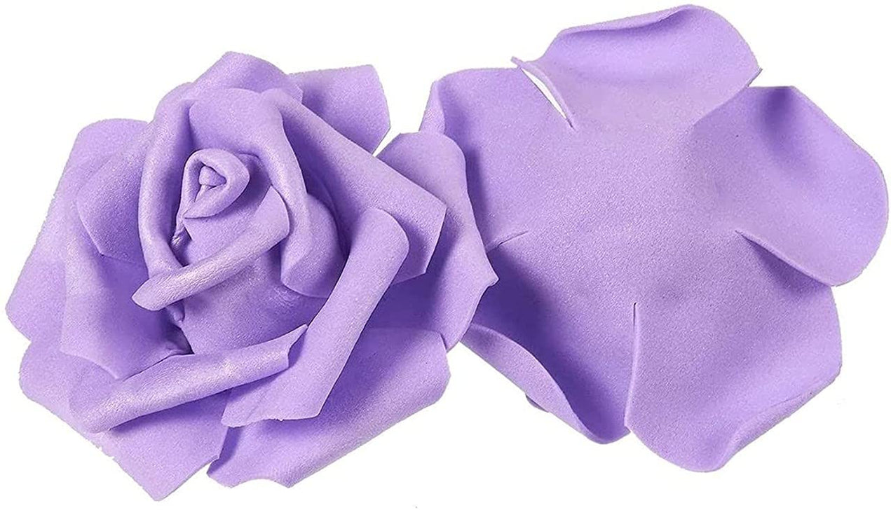 SATYAM KRAFT 12 Pcs Artificial Floating Rose Foam Big Fake Beach Water ...
