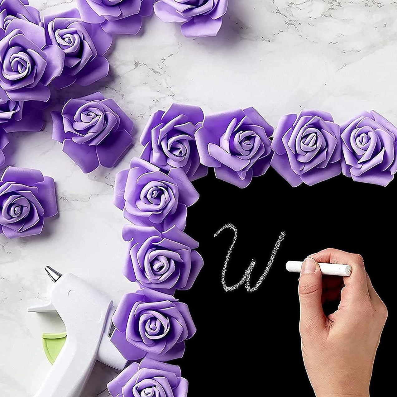 SATYAM KRAFT 12 Pcs Artificial Floating Rose Foam Big Fake Beach Water ...